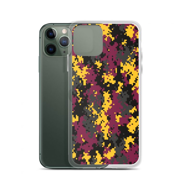 Maroon Digi Camo - iPhone Case - pixelmandan